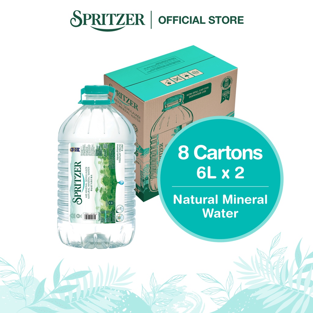 Spritzer Natural Mineral Water - 8 Cartons Bundle (6L X 2) | Shopee Malaysia