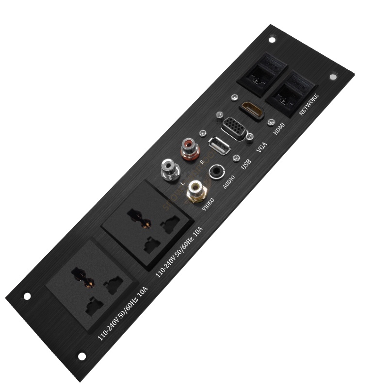 Aluminium Alloy Panel Socket USB AV 3.5MM Jack VGA RJ45/TV/Fiber HDMI ...