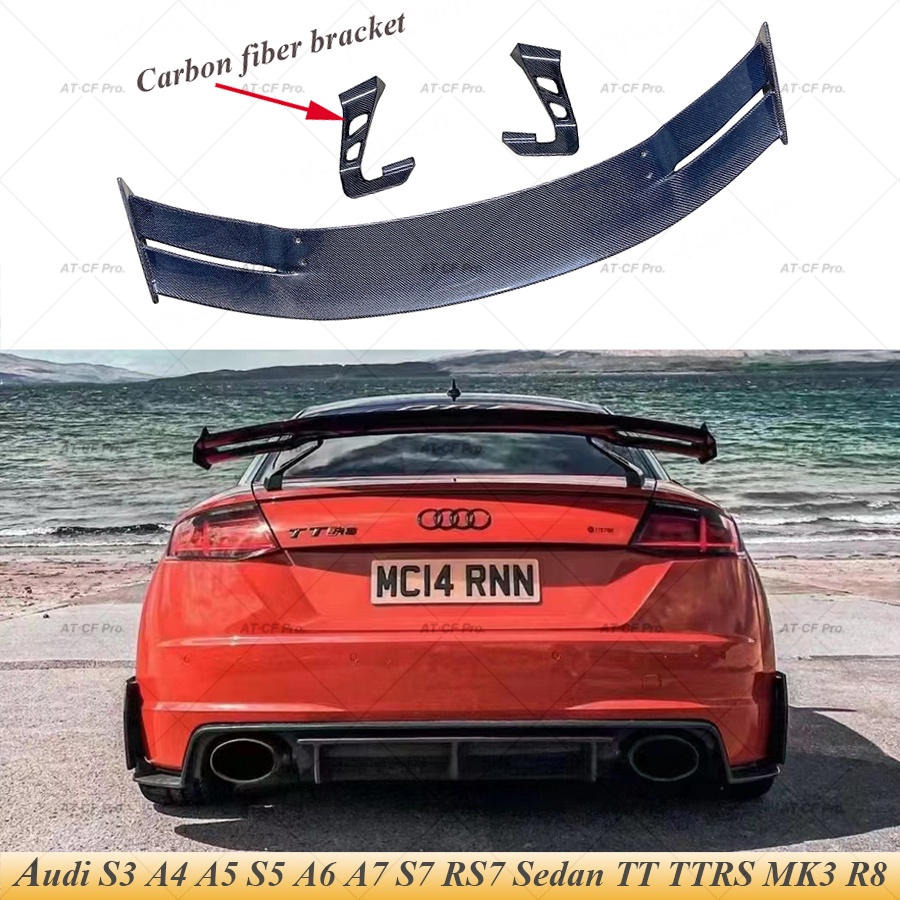 Universal Carbon Fiber Rear Trunk Spoiler Lip Wing for Audi S3 A4 A5 S5 ...