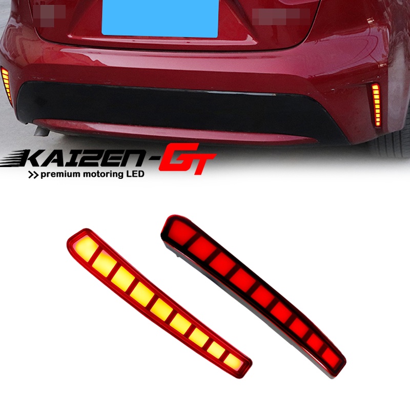 Red LED Rear Bumper Reflector Lights, Function as Tail /Brake, Rear Fog ...