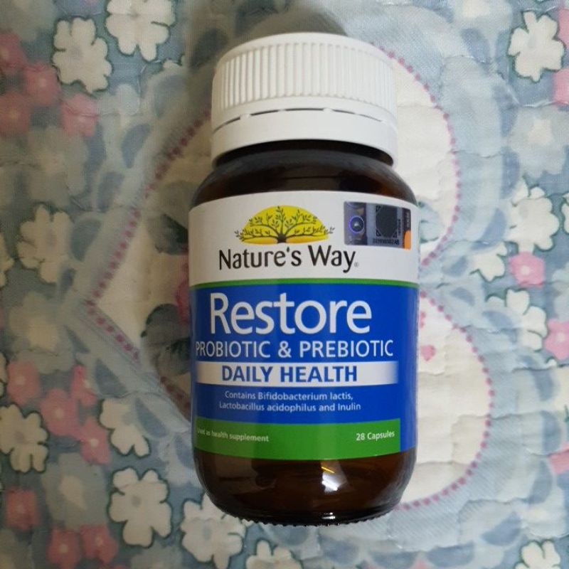 Nature's Way Restore Probiotic & Prebiotic Capsules 28s (Expiry Date:11 ...