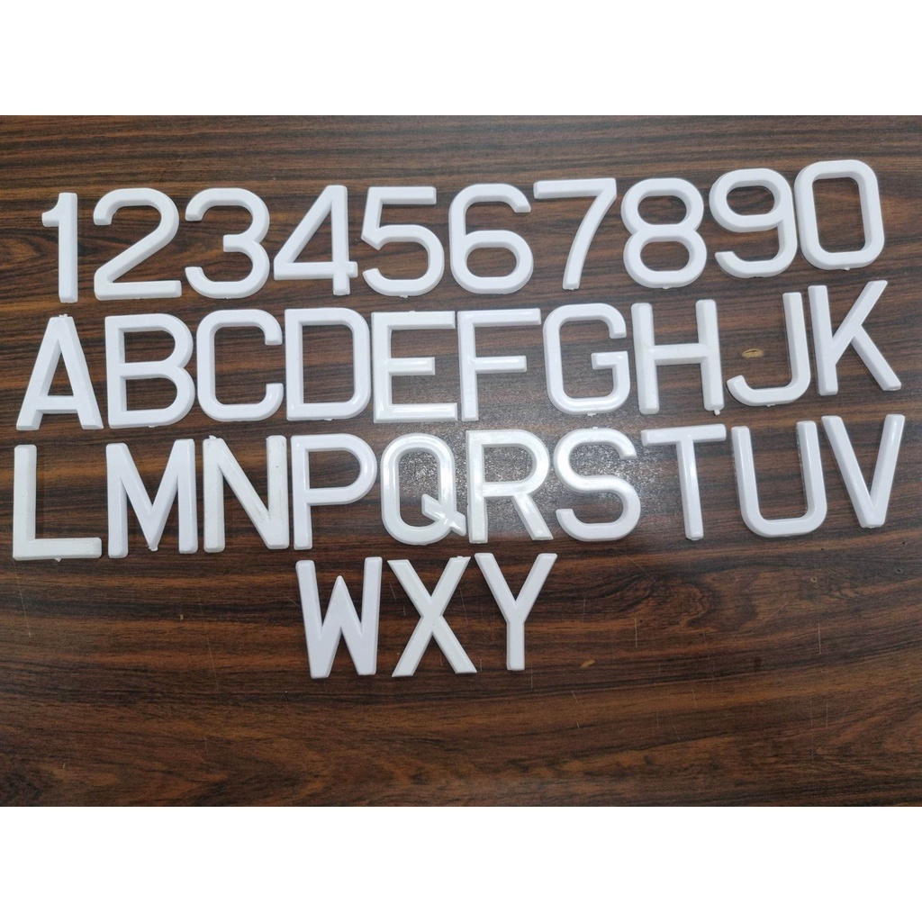 1pcs Number & Alphabet Sticker Plastic Standard Motorcycle Number Plate ...