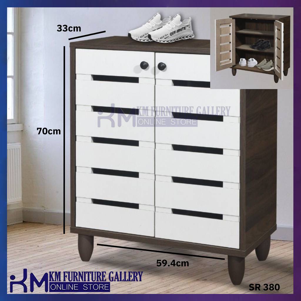 KM Furniture Shoe Cabinet with 2 Door Rak Kasut 2 Pintu Shoe Rack ...