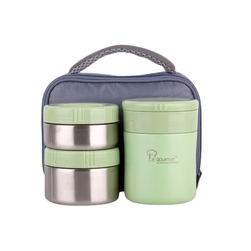 La Gourmet Spring Lunch Set with Pouch Bag 400ml (With Foldable Spoon ...