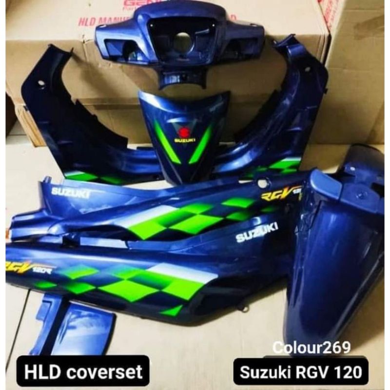 COVERSET Suzuki 120 RGV /Rgv/ siap tampal sticker/ set kosong/plain ...