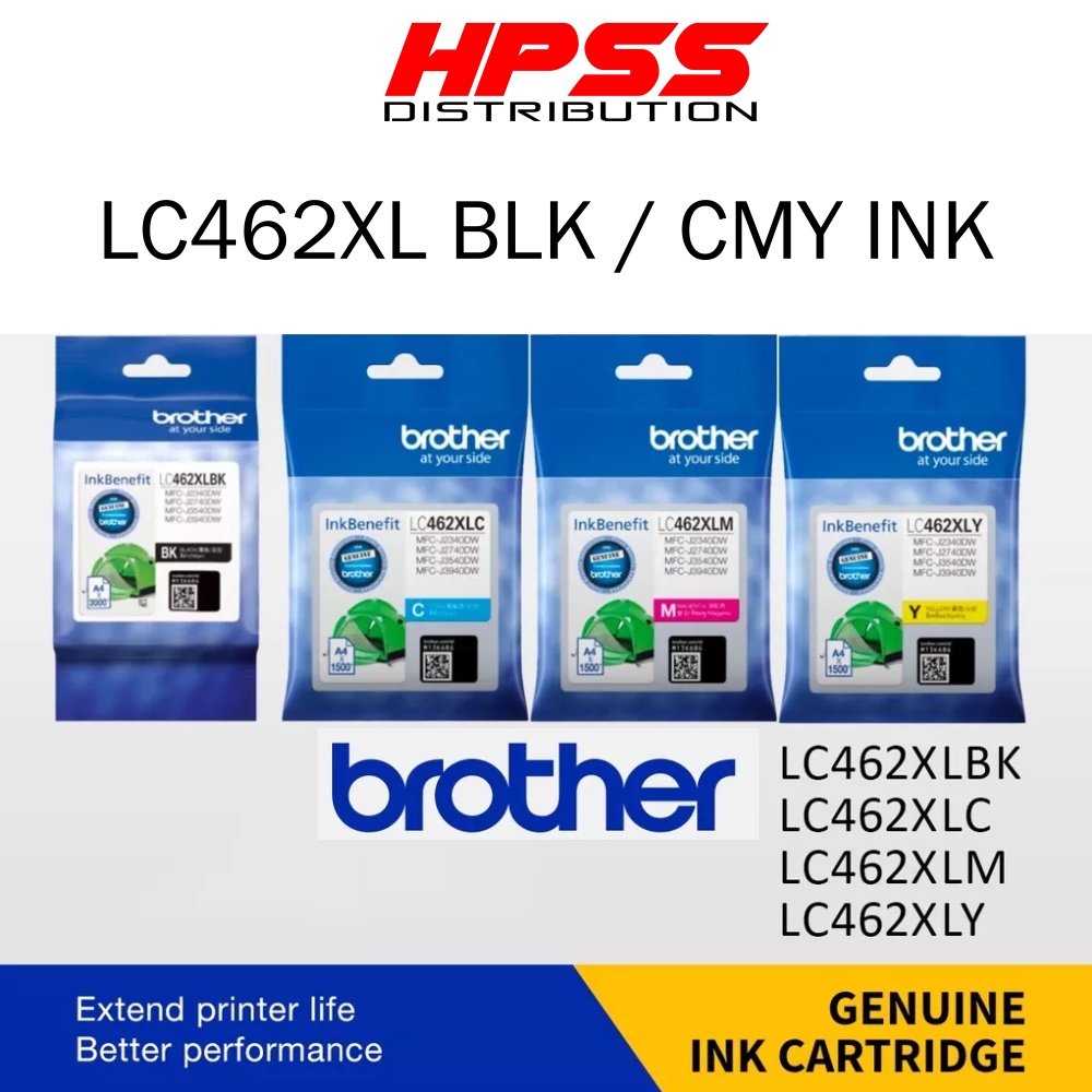 BROTHER 462XL LC-462XL LC462XL BLACK/MAGENTA/YELLOW INK CARTRIDGE ...
