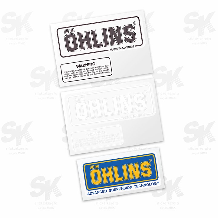 Ohlins Warning Transparent Sticker Vinyl | Ohlins Shock Absorber ...