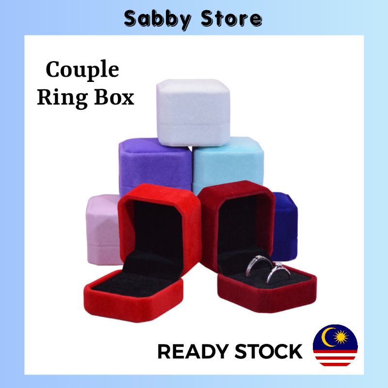 Couple Ring Box / Wedding Ring Box / Kotak Cincin Hantaran | Shopee ...