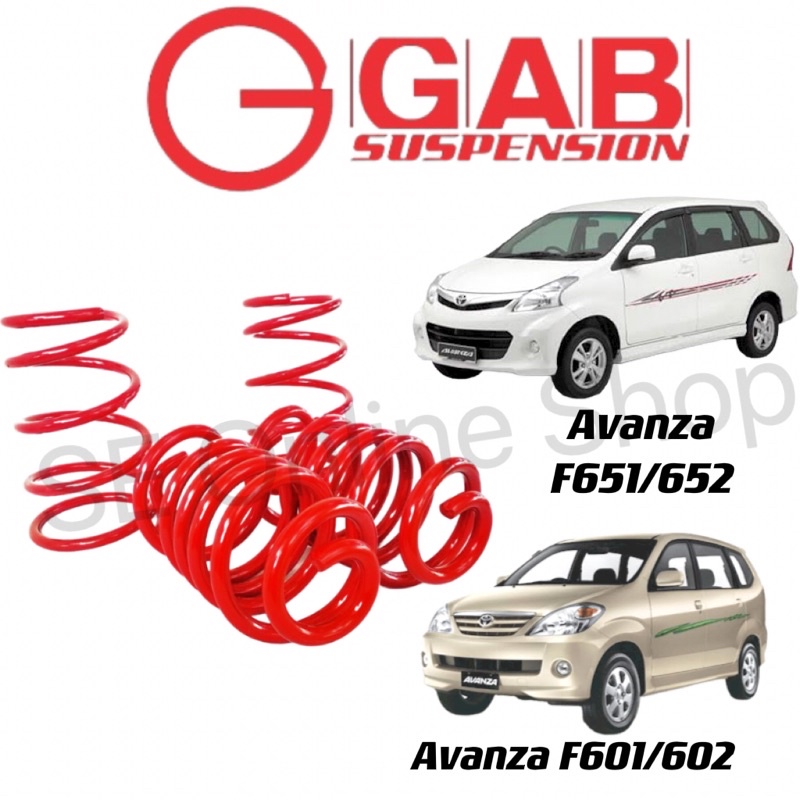 Original GAB Sport Spring Toyota Avanza F601,F602,Avanza F651,F652 ...