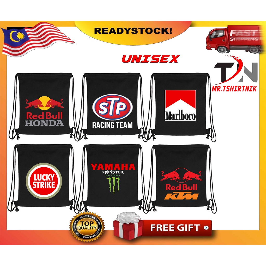 Drawstring Bag Motor Honda Redbull Ktm Redbull Luck Strike Marlboro STP ...
