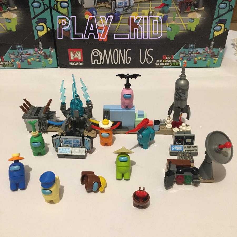 Among us Character Assembled Toy Set 8 in 1 | Shopee Malaysia