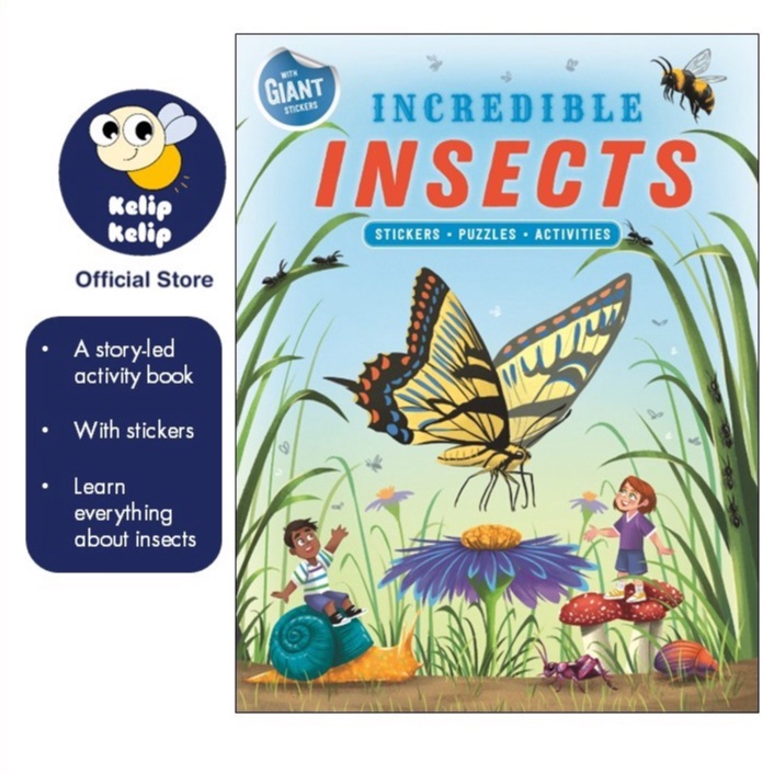 Incredible Insects Giant Stickers Activity Book For Kids To Learn All ...