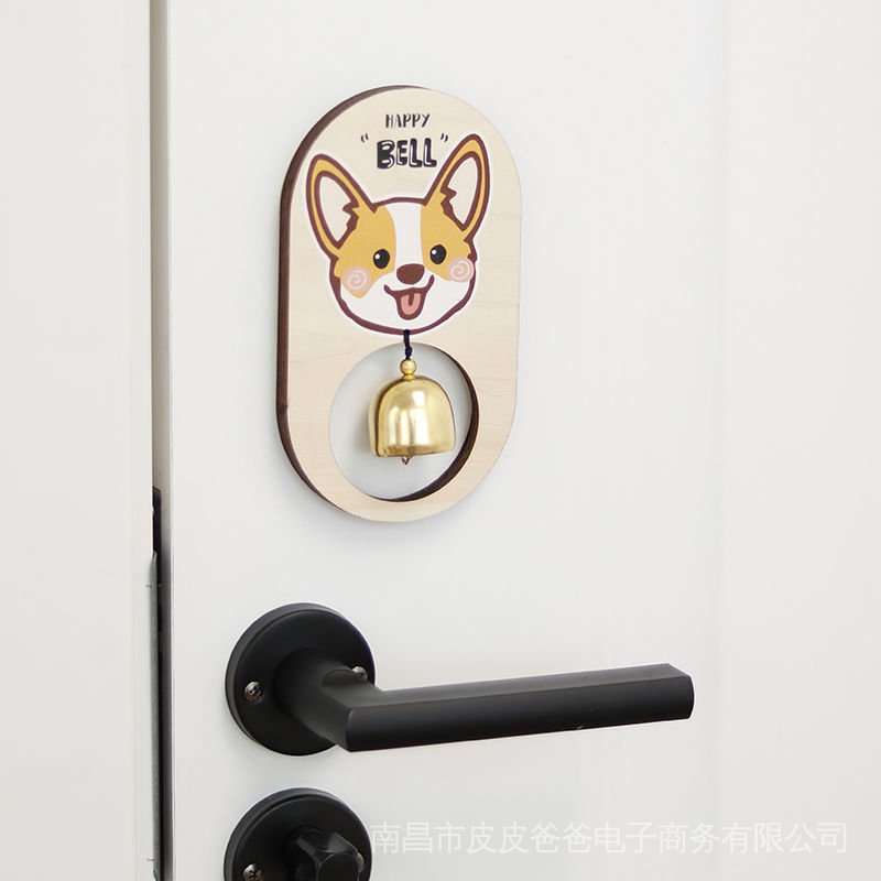 Cute Doorbell Door Hanging Wind Chime Wooden Household Entry Reminder ...