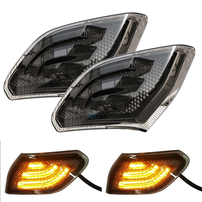 Amber Front Fender Flares Amber Turn Signal Lamps For Jeep Wrangler JL ...