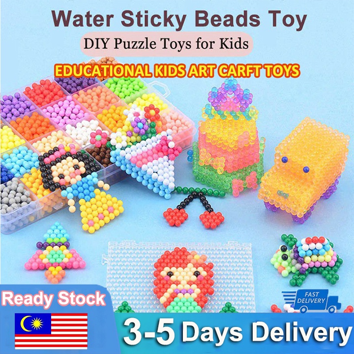 2400 / 1500 Pcs Water Fuse Beads Kit, Creative Beads Toy DIY Magic ...