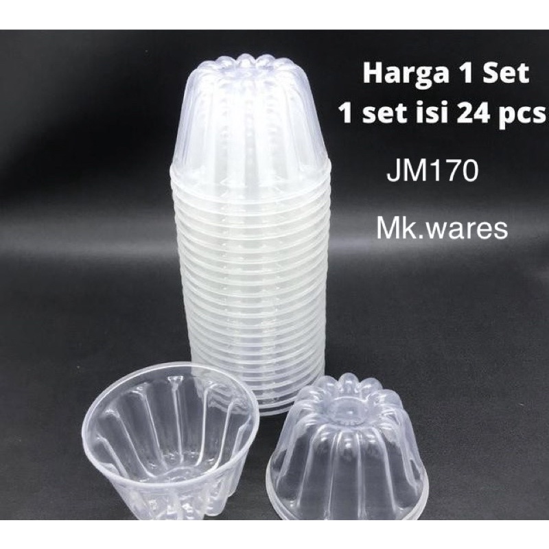LAVA(JM170)24pcs pack/Mini Puding Mould/acuan kek/acuan puding/Mini Jelly Mould/Agar-Agar/Jelly ...