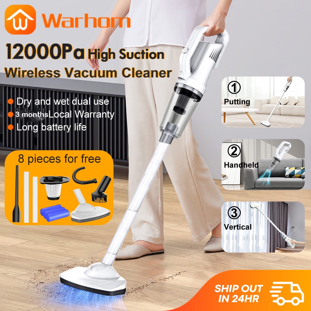 Cordless Handheld Vacuum Cleaner Lightweight High Suction Wireless Home ...