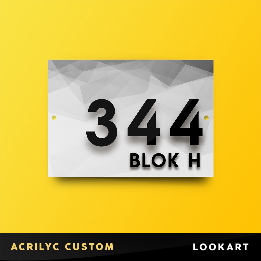 CUSTOM ACRYLIC HOUSE BOARD ACRYLIC HOUSE NUMBER C57 | Shopee Malaysia