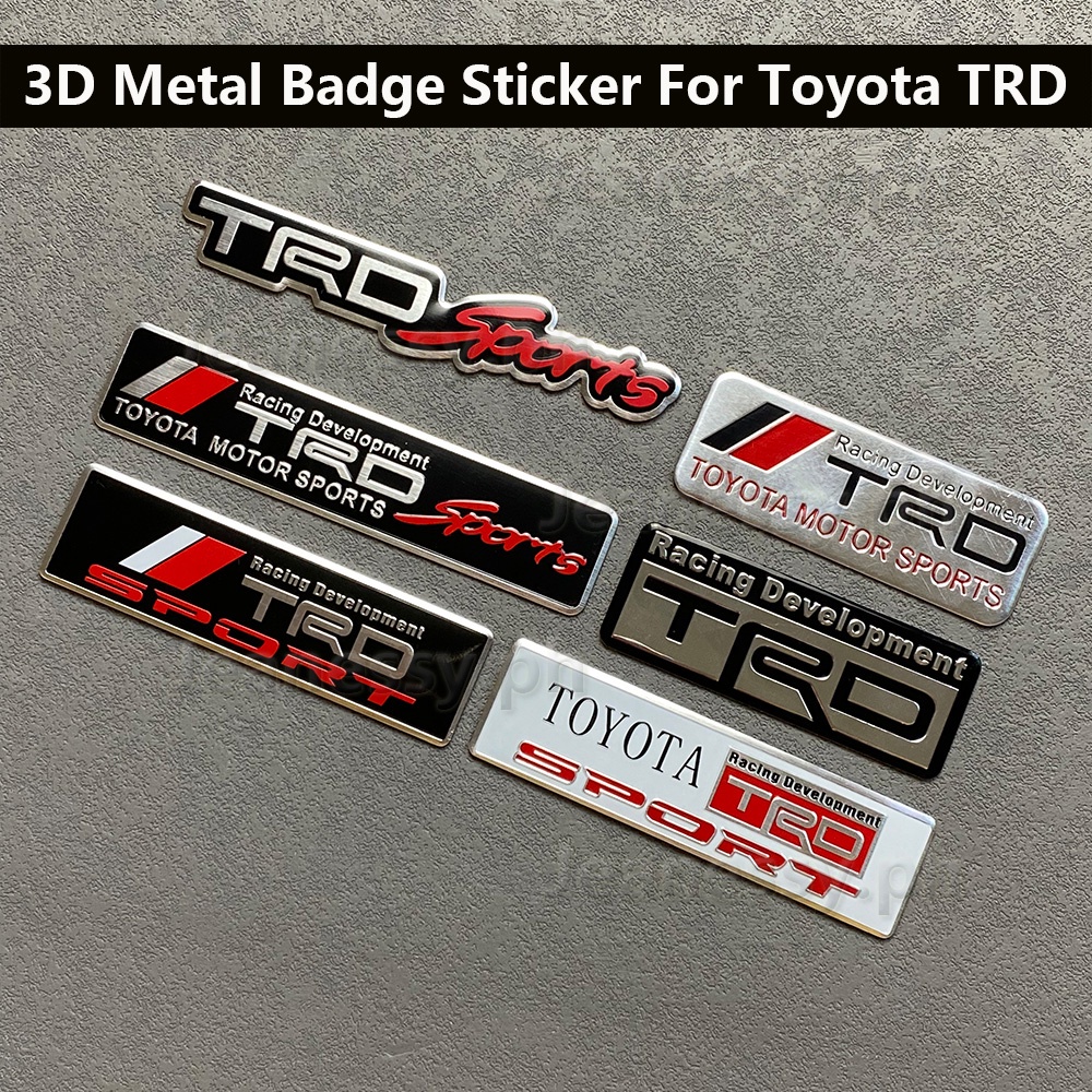 *READY STOCK*3D Car Sticker Metal Front & Rear Sign TRD SPORTS Logo ...