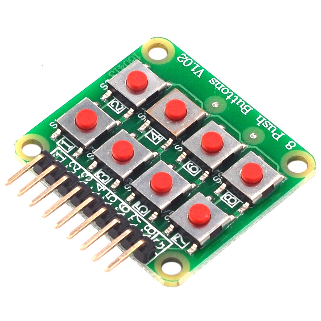 Push-On Switch Module Release Extinguish 8 Channels Micro 2x4 Matrix ...