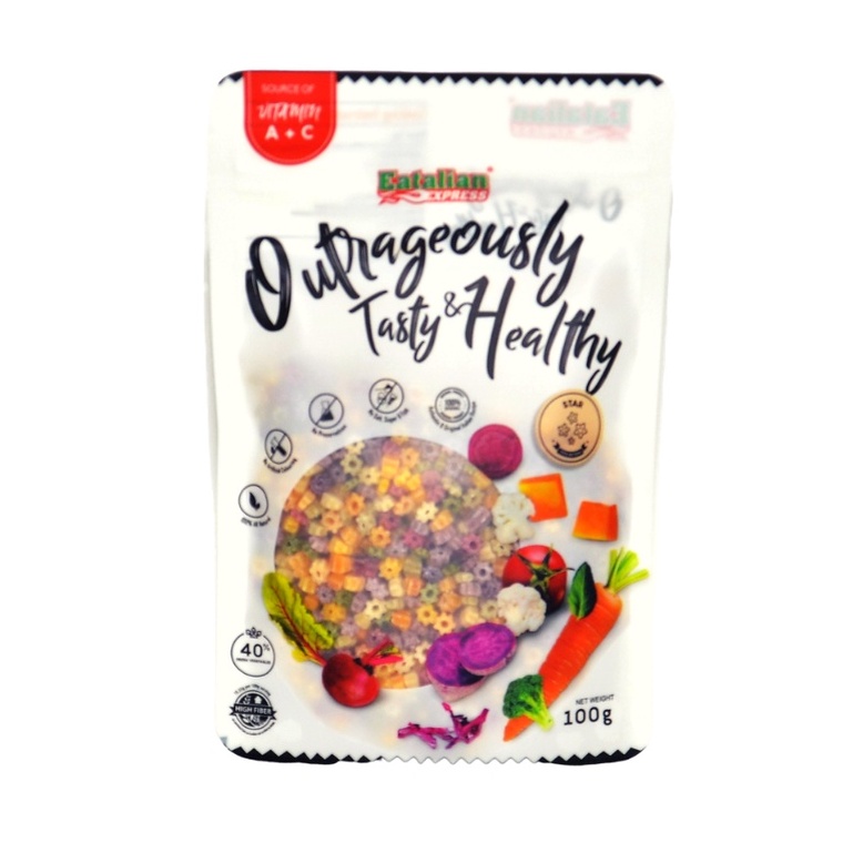 Eatalian Express Mixed Vegetables Baby Pasta 100g - Fusili /Macaroni ...