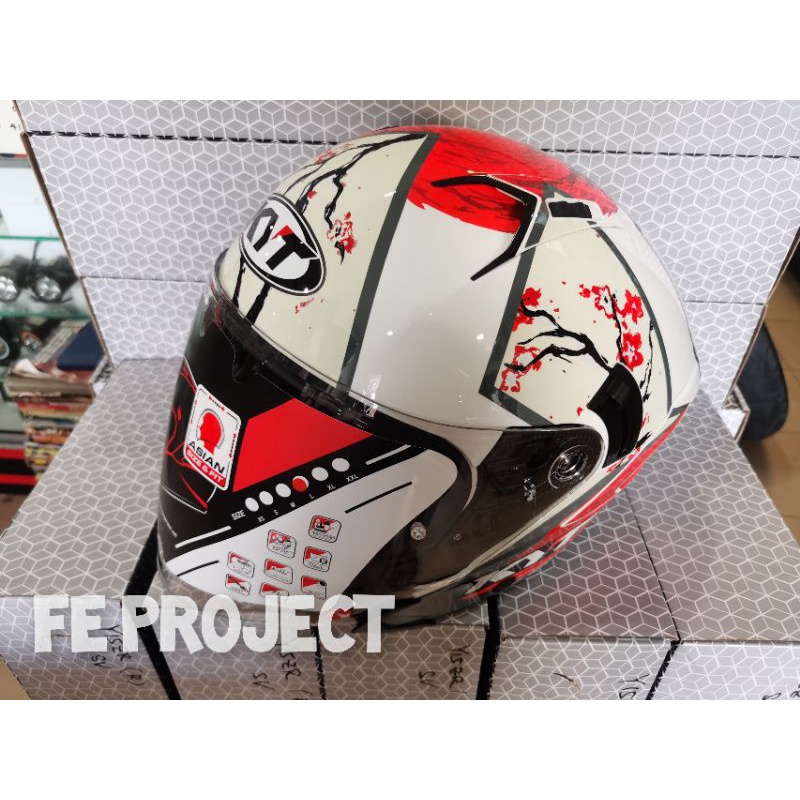 TOPI KELEDAR KYT NFJ NF-J XAVI SAKURA HELMET (DOUBLE VISOR) | Shopee ...