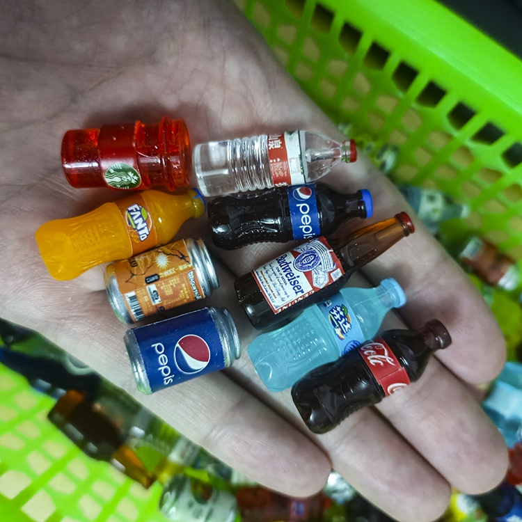 Miniature toys mini small drink bottles doll houses DIY plastic food ...