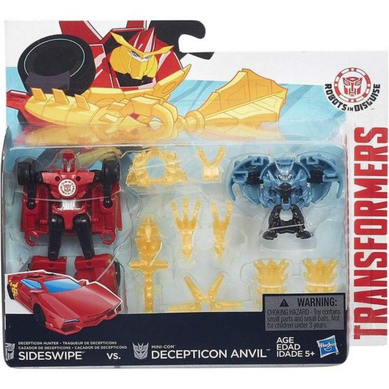 Hasbro Transformers Robots in Disguise Decepticon Hunter Sideswipe vs ...