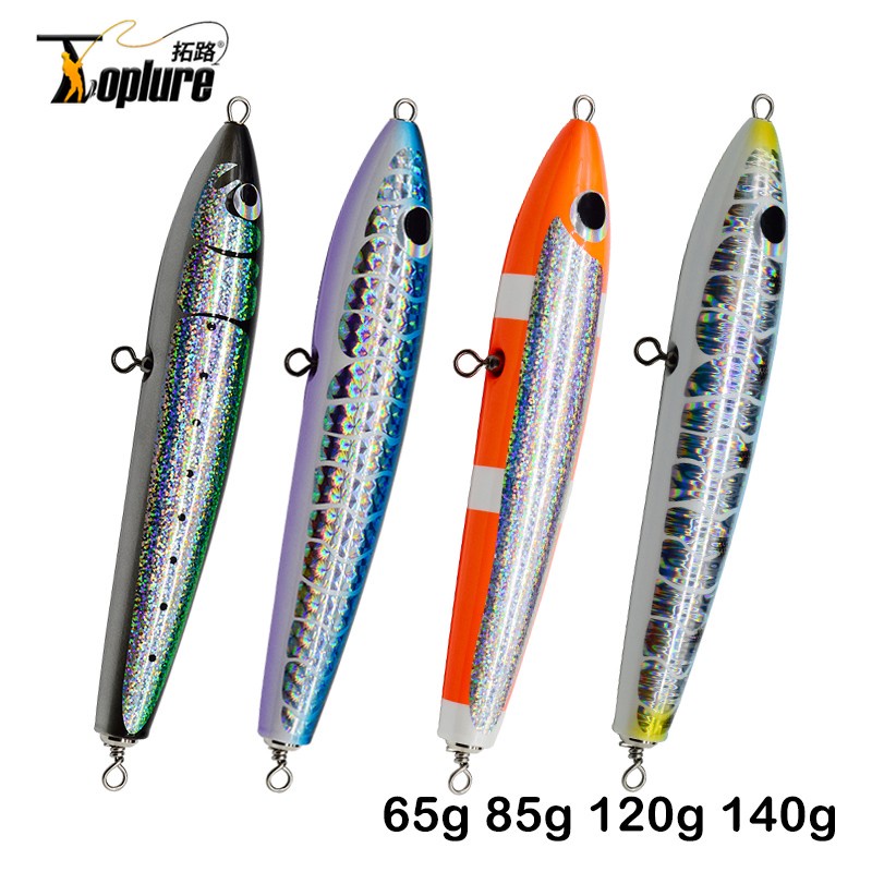 TL 65g 85g 120g 140g Floating Stickbait Topwater Pencil Lures Big Game ...