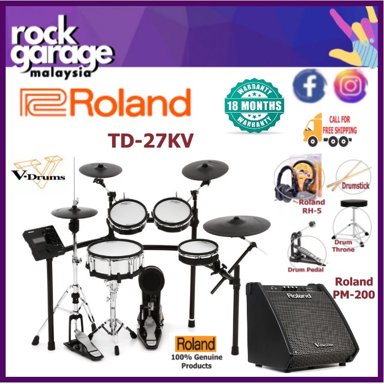 Roland TD-27KV2 V-Drums Electronic Digital Drum Set ( TD27KV2 / 27KV2 ...