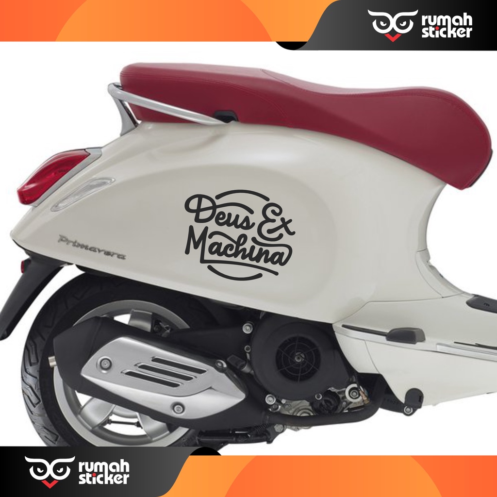 Sticker STICKER CUTTING VESPA Sogan Etc DEUS EX MACHINA LOGO | Shopee ...