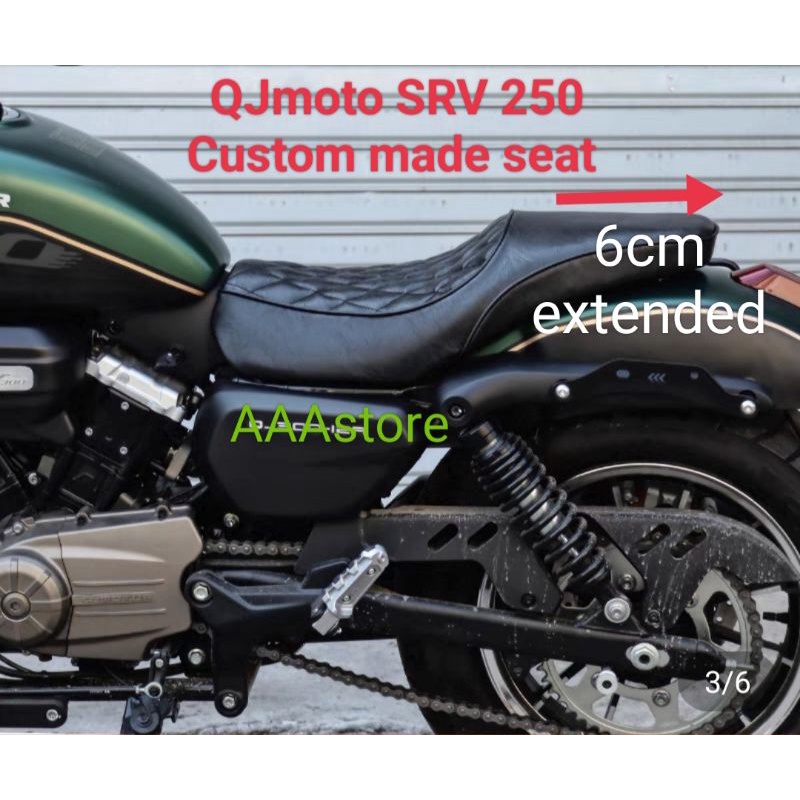 QJmoto SRV 250/SRV 250AMT Custom made seat (6cm longer than original ...