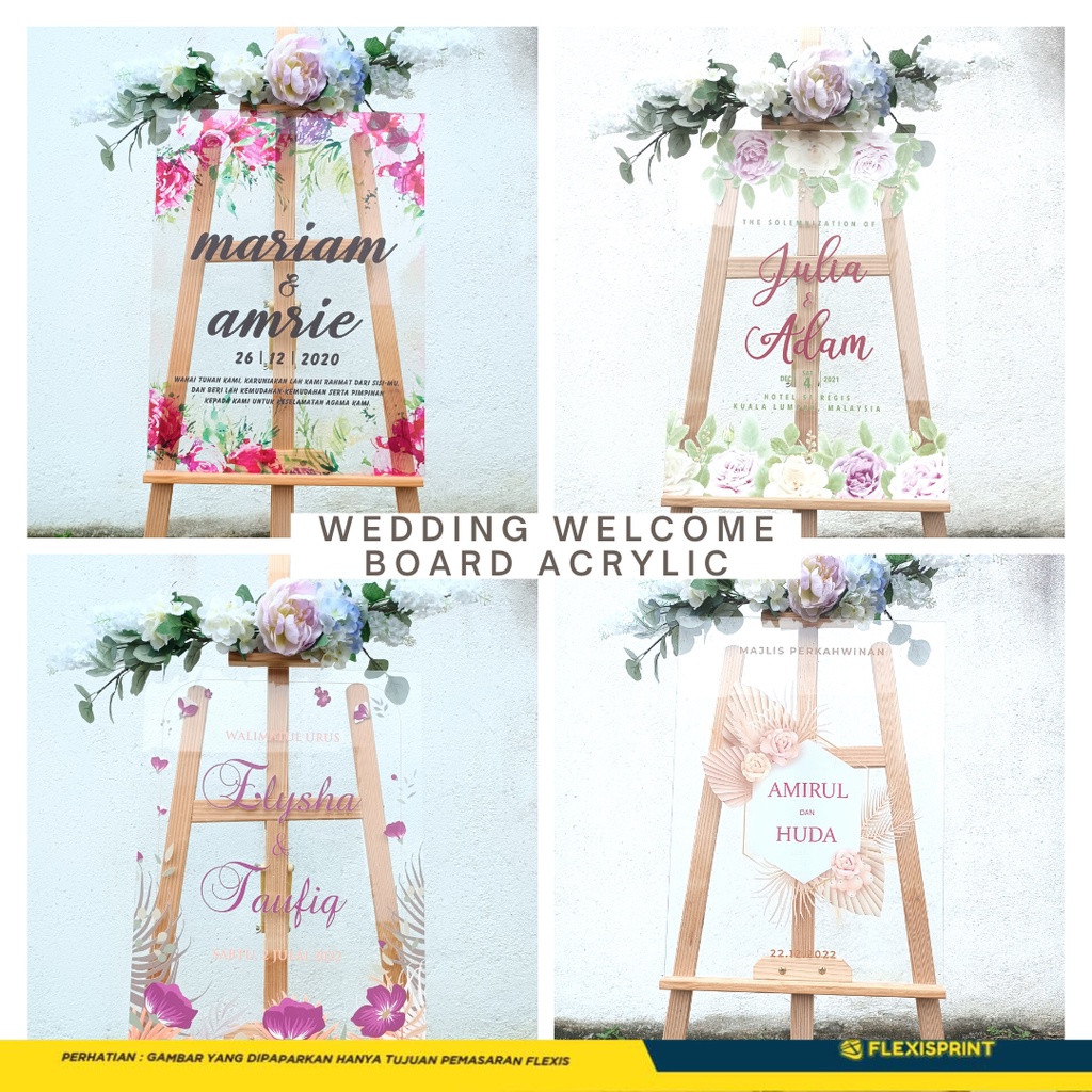 Welcome Board💖Wedding Signage | Papan Selamat Datang Perkahwinan ...