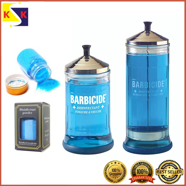 PREMIUM Barber Disinfectant Jar Comb Disinfectant Jar, Glass ...