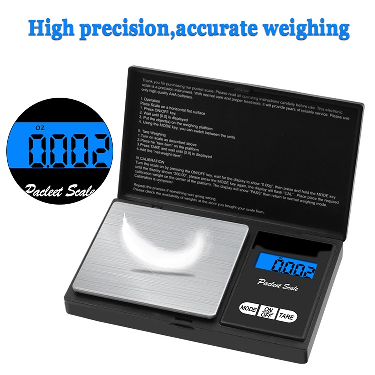 100g 200g 300g 500g 1kg 0.01g 0.1g mini electronic scale pocket digital scale for gold sterling ...