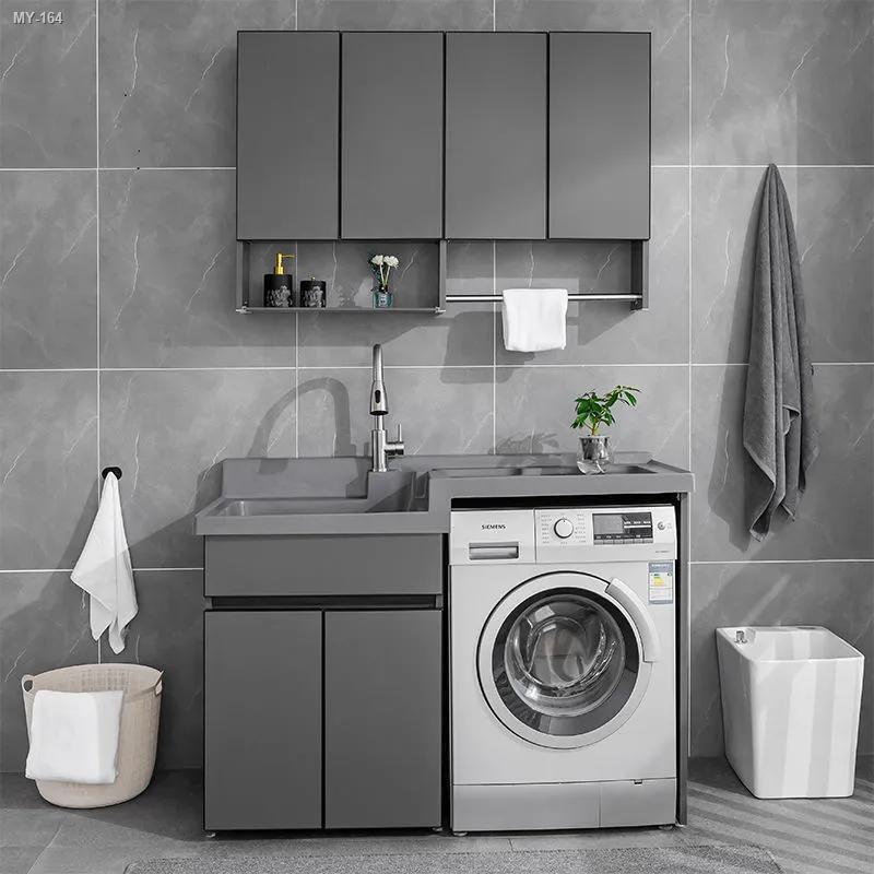 Customized space aluminum laundry wardrobe balcony washing machine ...