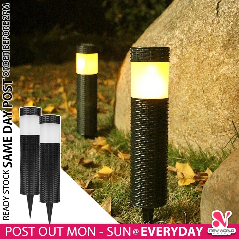 𝗔𝗨𝗧𝗢 𝗢𝗡 𝗢𝗙𝗙 》Lights Sensor Cylinder Solar LED Light Waterproof Garden ...