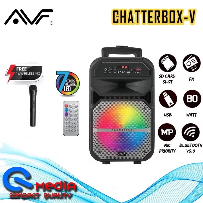 AVF Boombox Chatterbox-V Portable Rechargeable Bluetooth Speaker ...