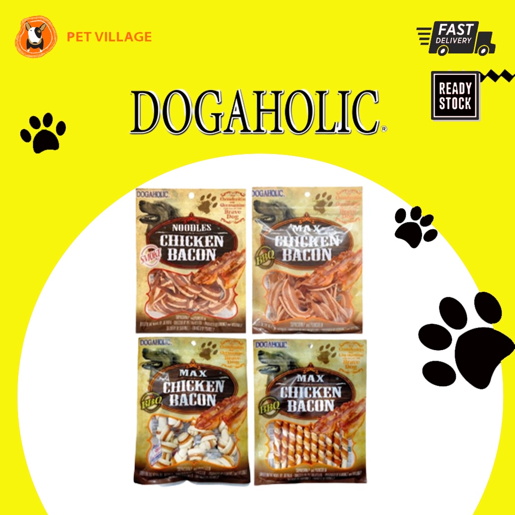 DOGAHOLIC Max Chicken Bacon Smoke/BBQ/BBQ Sticks/Bacon Wrap Milk Bones ...