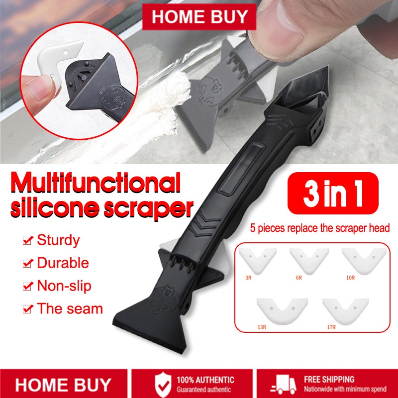 Home Tool 3 In1 Multifunctional Rubber Shovel Trimming Metal Scraper ...