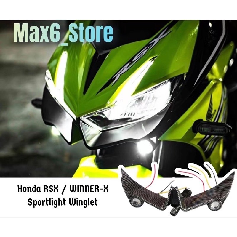 🇻🇳HONDA RSX 150 WINGLET WITH SPORTLIGHT WHITE OR YELLOW RS-X SPOILER ...