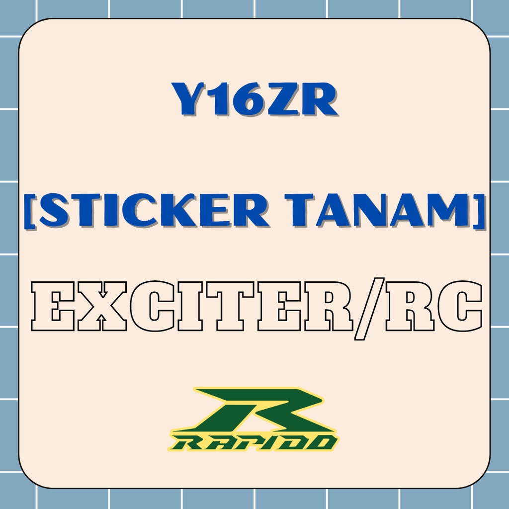 YAMAHA Y16 Y16ZR EXCITER/RC RAPIDO COVERSET STANDARD (STICKER TANAM ...
