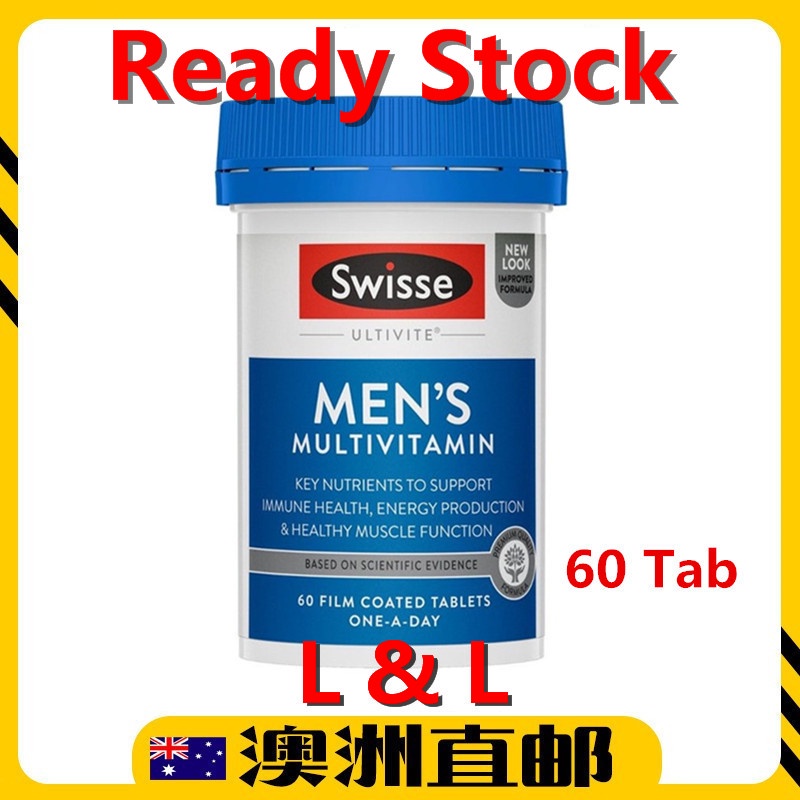 [Ready Stock EXP: 02/2027yr] Swisse Men's Ultivite Multivitamin ( 60 Tablets ) ( Made In ...
