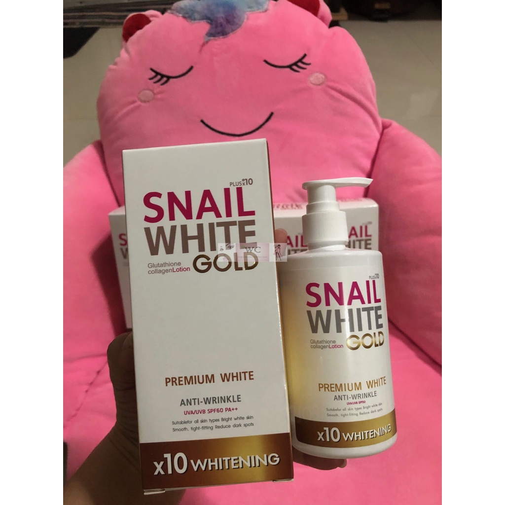 AUTHENTIC SNAIL WHITE GOLD GLUTATHIONE COLLAGEN X10 WHITENING LOTION ...