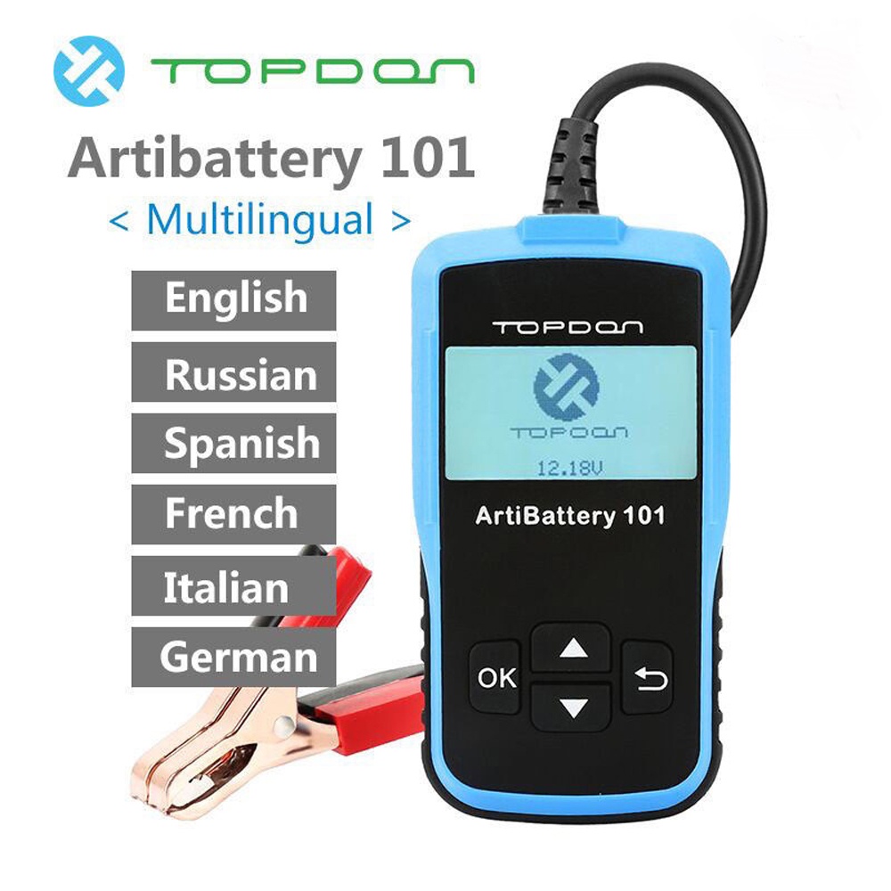 Original Topdon AB101 12V ArtiBattery CCA JIS Battery Tester SAE ...
