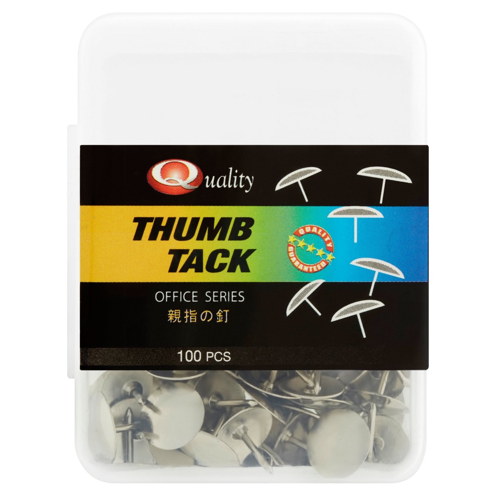 Quality Office Series Thumb Tack Silver (100pcs) | Shopee Malaysia