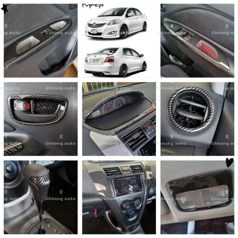 Toyota vios 2008-2013 ncp93 Dugong accessories forged carbon fiber ...