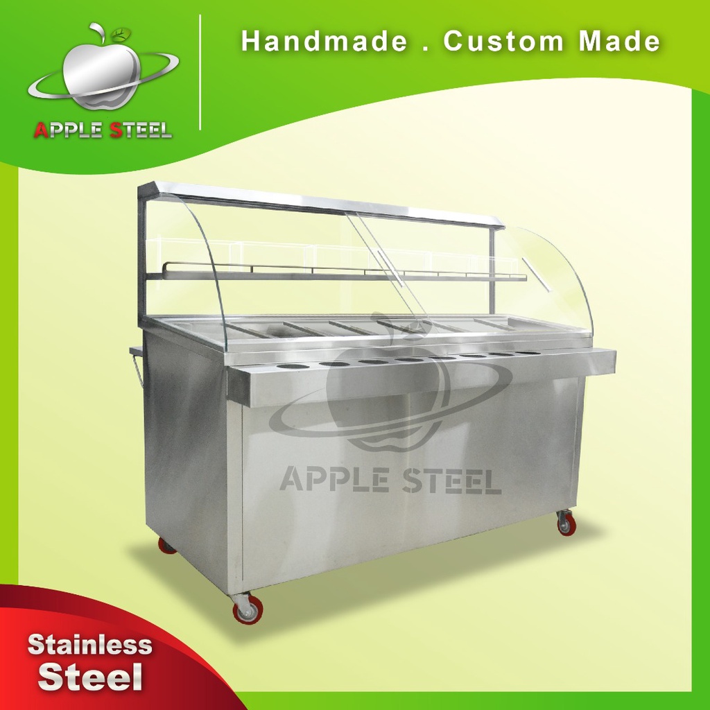 Handmade Stainless Steel Freezer Glass Cabinet/Keluli Kaunter Kaca Peti ...