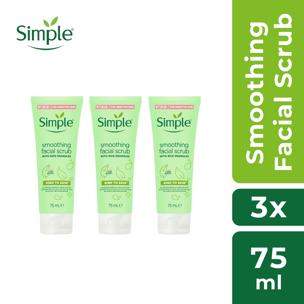Simple Smoothing Cleansing Scrub 75ml x3 | Shopee Malaysia