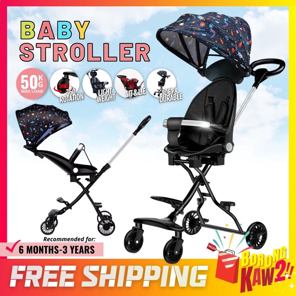 BKK Baby Stroller Baby Murah Two Way Foldable Magic Stroller Kid ...